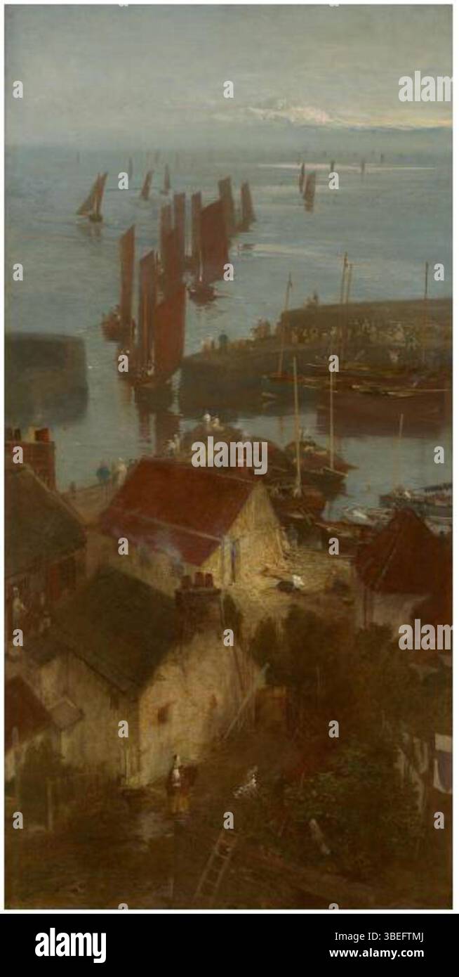 'Stonehaven Harbour' (c. 1909) by William Fettes Douglas captures the ...