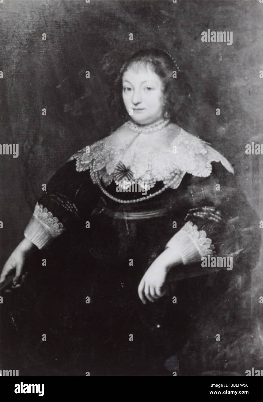 This portrait of Anna Johanna van Nassau-Siegen (1594-1636) was painted by an unknown artist ...