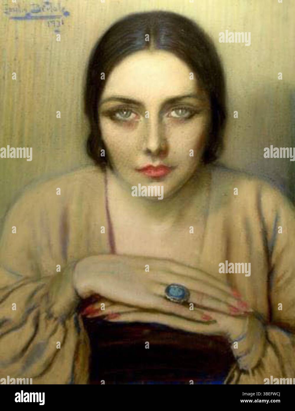 This self-portrait by Emilia Bertolé (1896–1949), created in 1931 ...