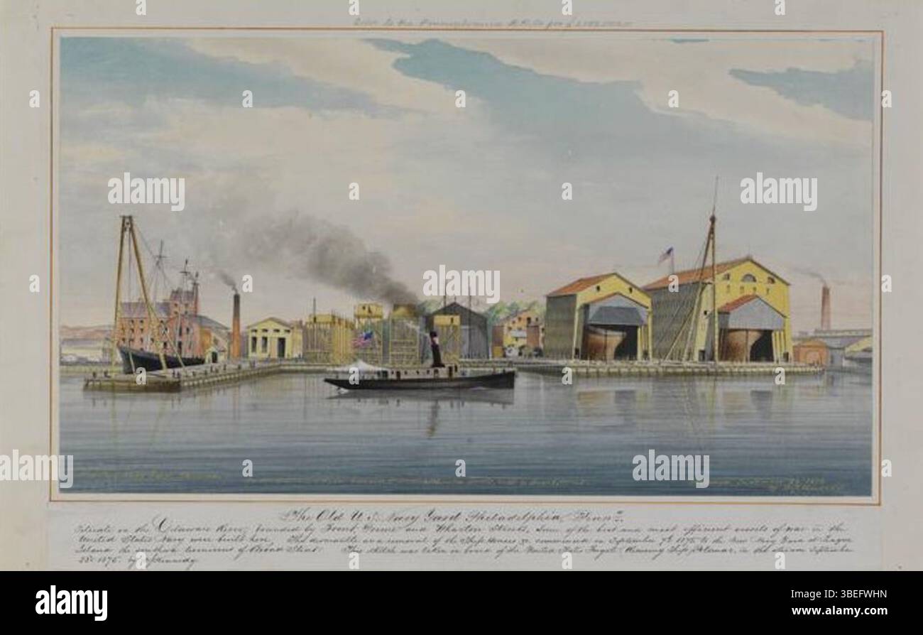 The Old U.S. Navy Yard in Philadelphia, located on the Delaware River ...