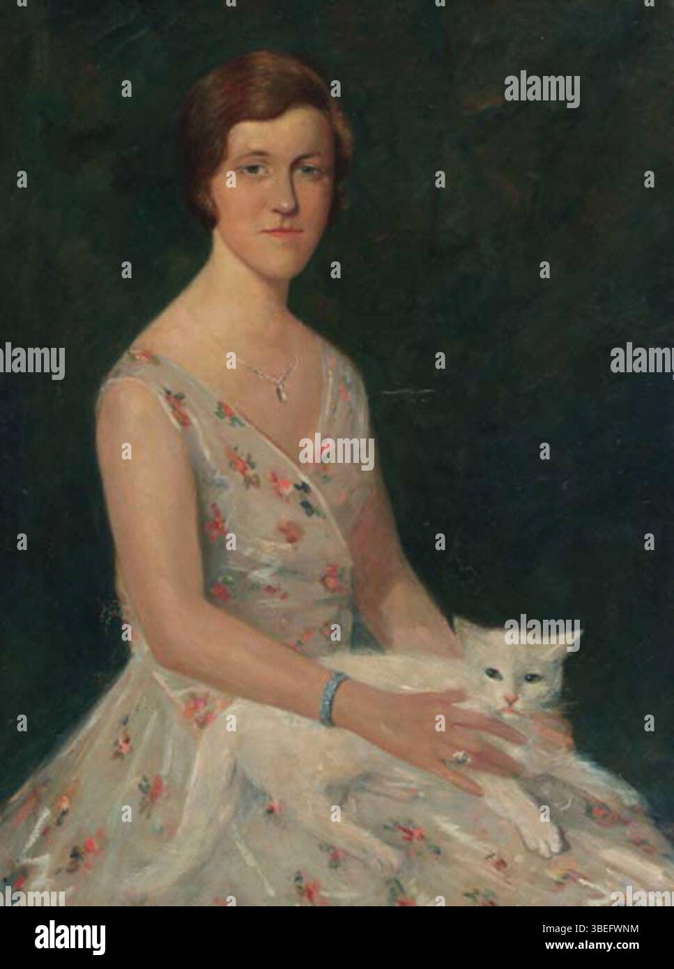 Simon Maris' portrait of his daughter, Mies, shows her seated in a ...