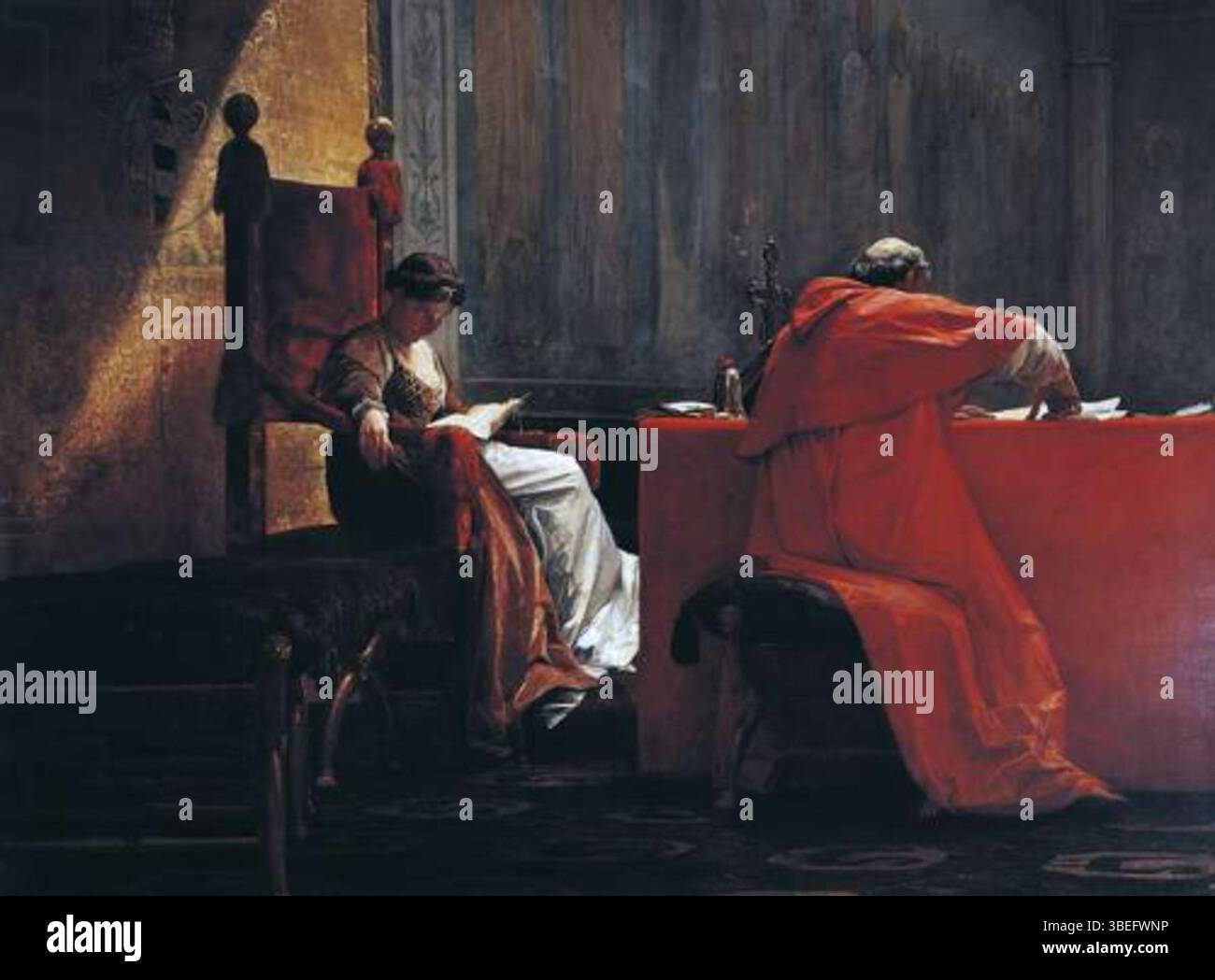 'Lucrezia Borgia and Her Father, Pope Alexander VI' is a painting by ...