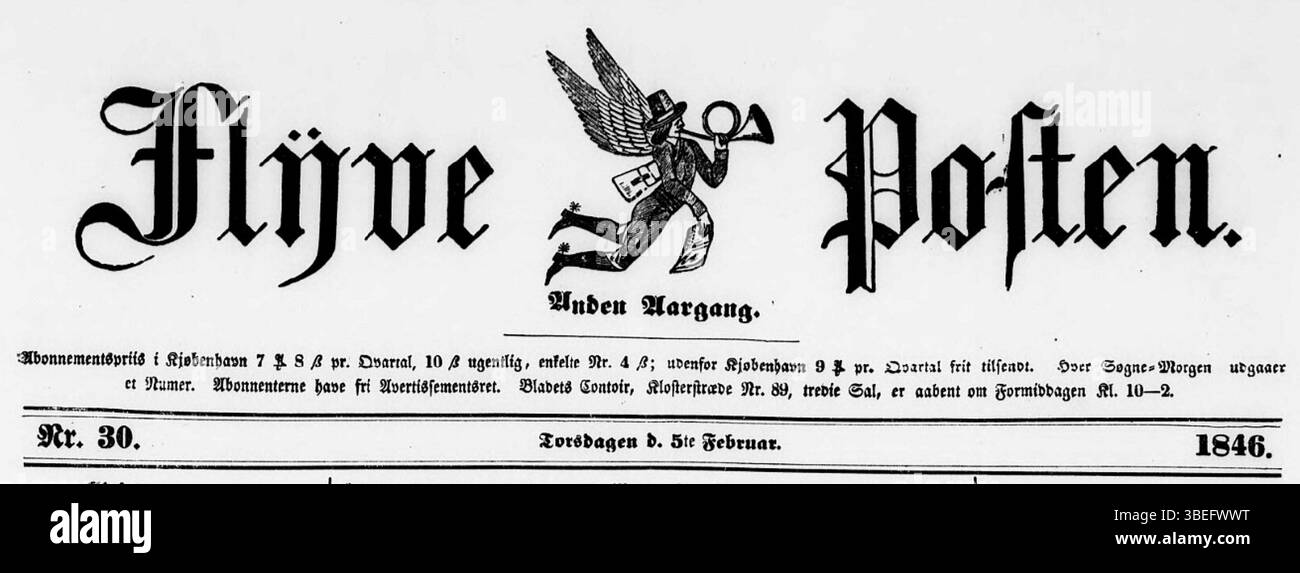 This is the front page of *Flyveposten*, a Danish publication, dated ...