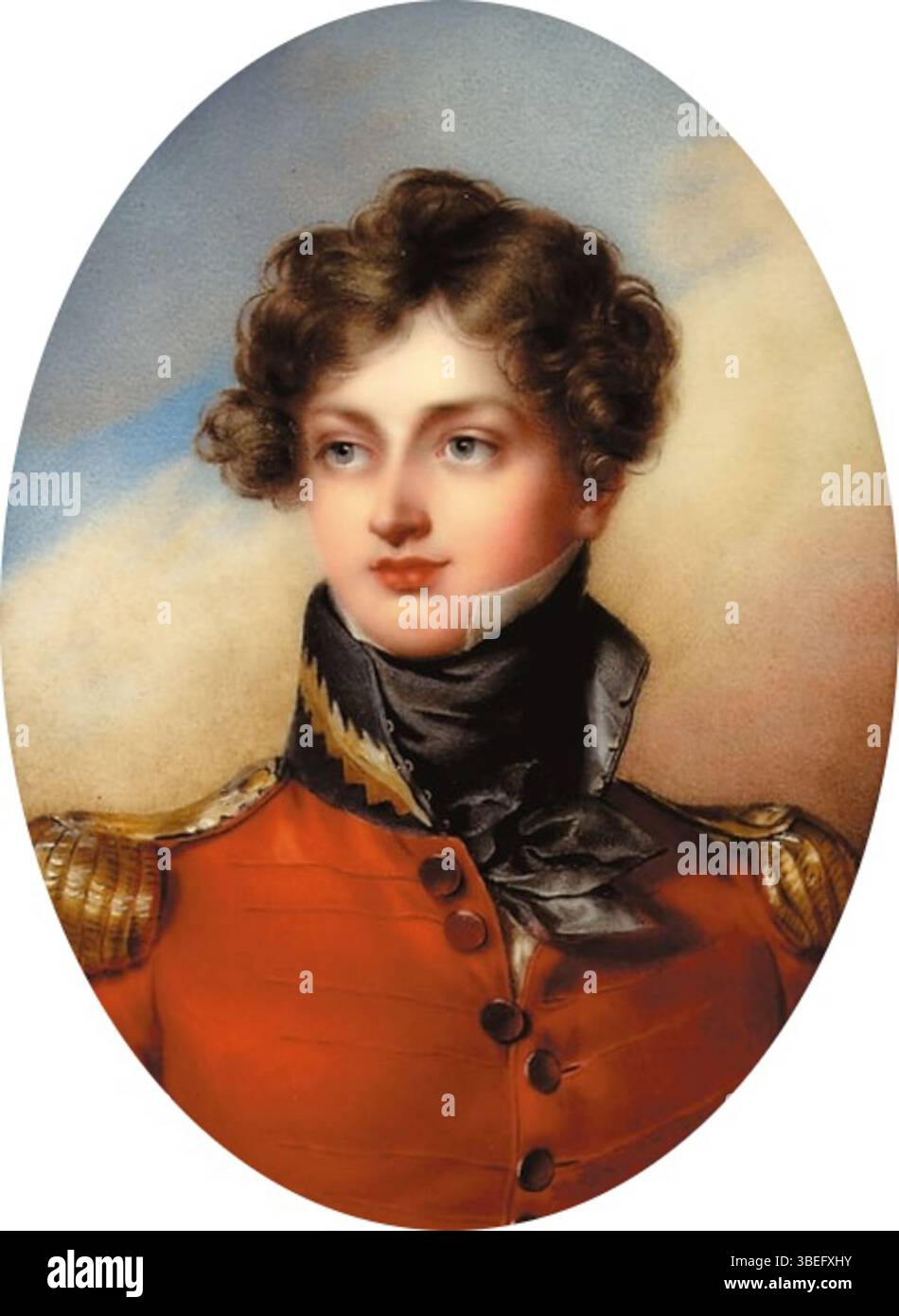 Portrait of George Charles, 3rd Earl of Lucan, painted in 1826 by Adèle ...