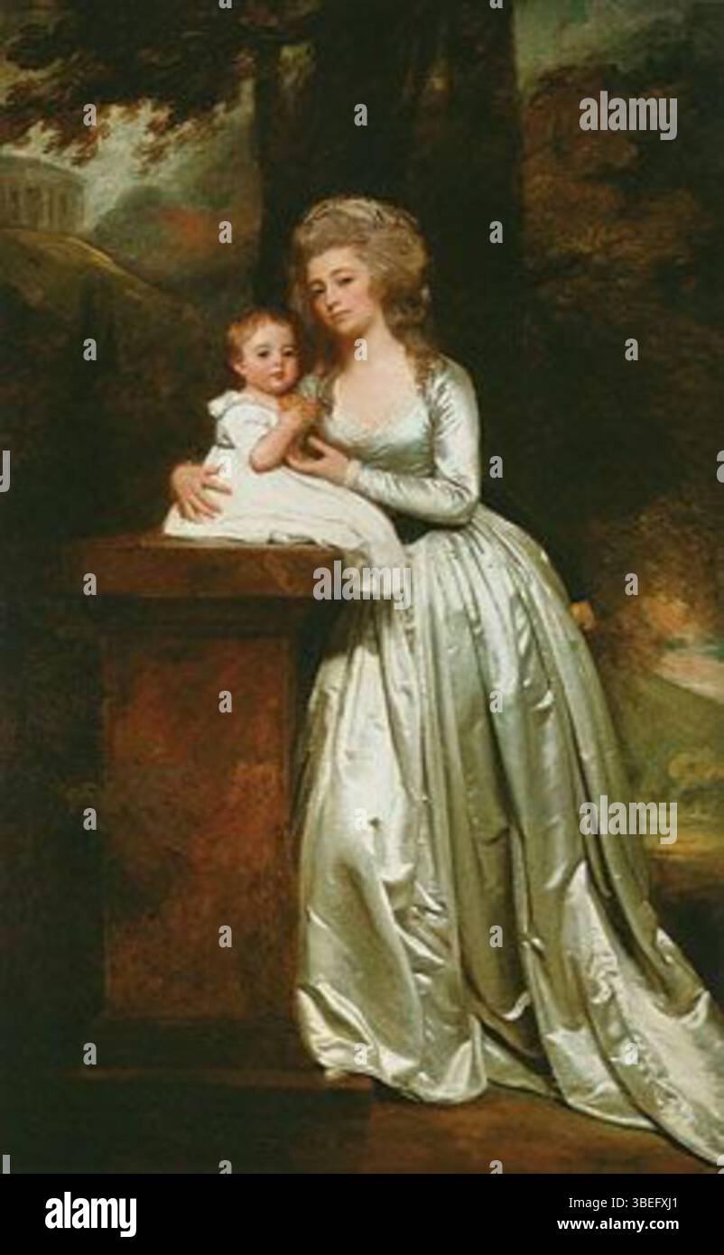 This 1786 oil portrait by George Romney depicts Mary Rutledge Smith and ...