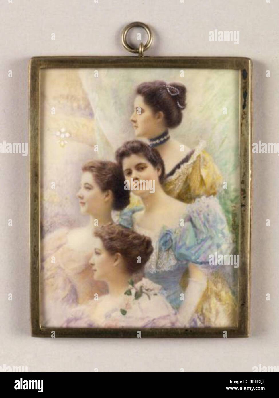 This portrait by Carl A. Weidner, painted circa 1895, depicts the four ...