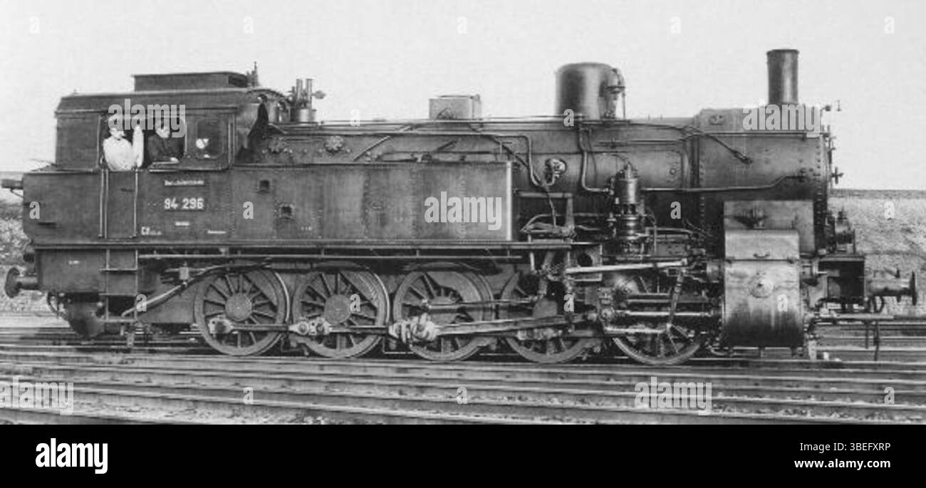 Side view photograph of Prussian T 16 locomotive 94 296 from 1930 by ...