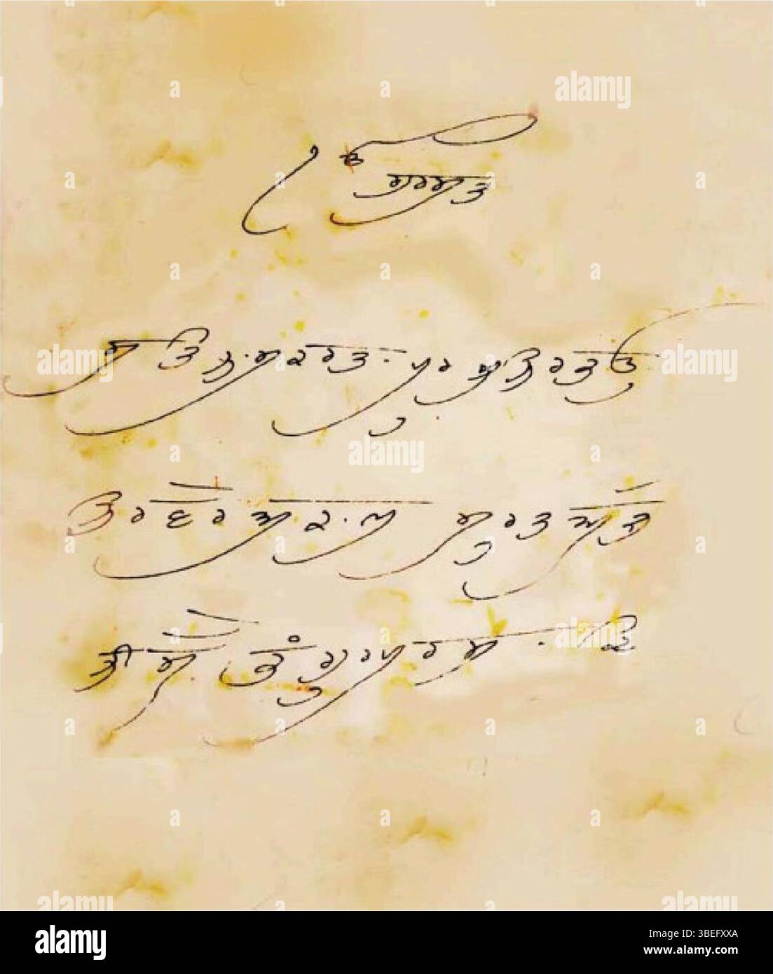 This folio features the Mul Mantar from a Guru Granth Sahib manuscript ...