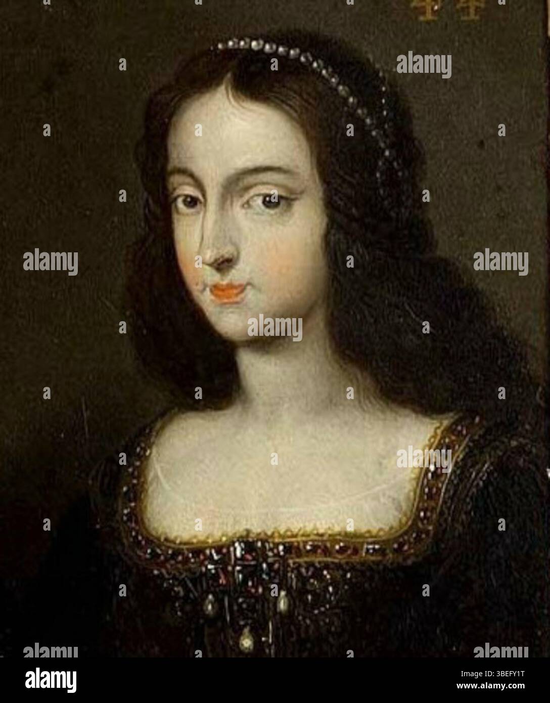 This 17th-century portrait, attributed to an unknown artist, depicts ...