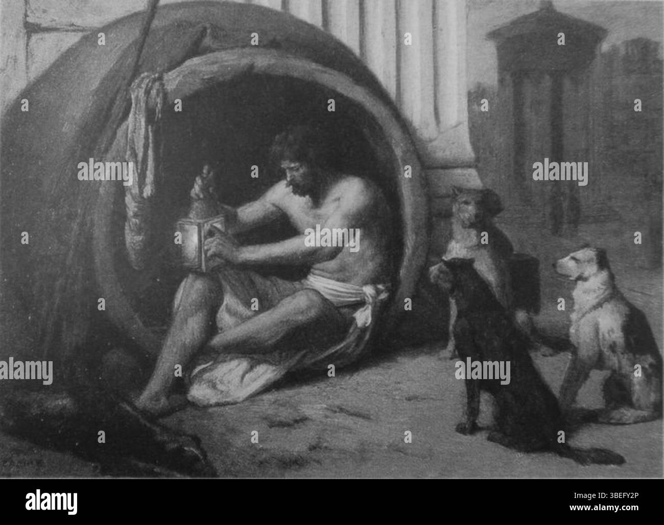 Study of Diogenes, painted by Jean-Léon Gérôme, captures the ancient ...