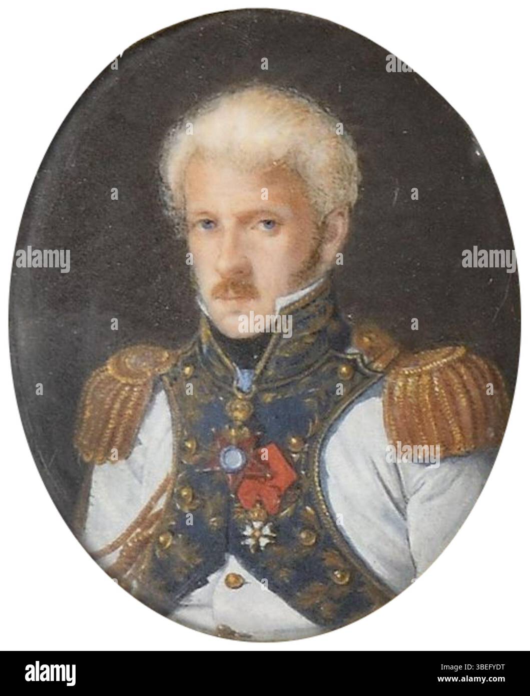 This 19th-century miniature portrait depicts Nicolas Thérèse Gondallier ...