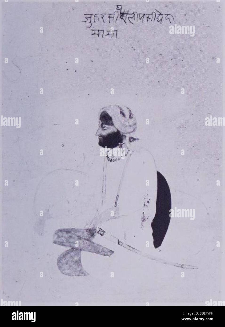 This painting shows Wazir Jawahir Singh, a prominent figure in the Sikh ...