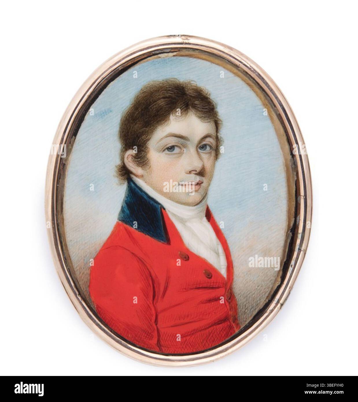 This portrait, created circa 1800 by William Thicke, depicts a ...