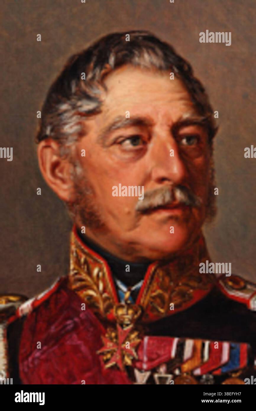 An oil portrait of Prince Friedrich of Hesse-Cassel, created circa 1850 ...