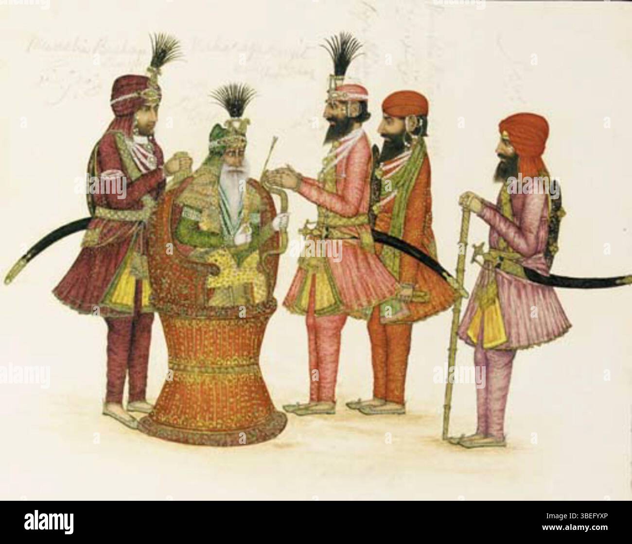 This 19th-century Company School painting depicts Maharaja Ranjit Singh ...