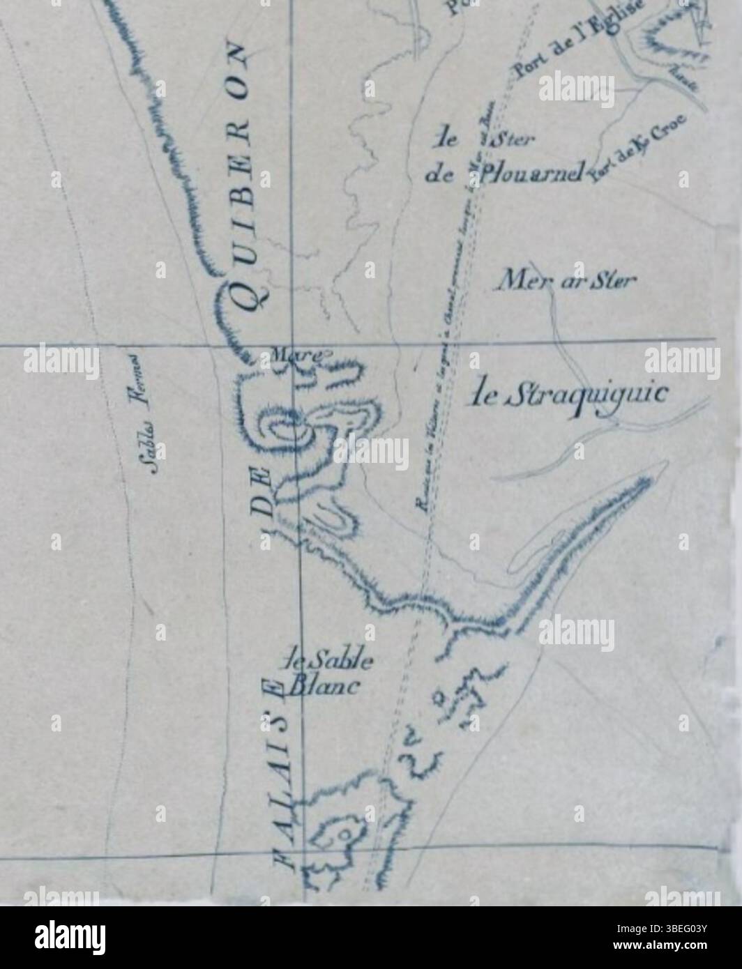 This map illustrates the southern part of the Plouharnel parish ...