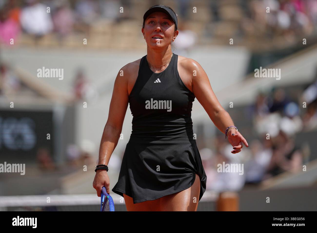 Jessica Pegula of the U.S. reacts as she plays United States' Ann Li ...