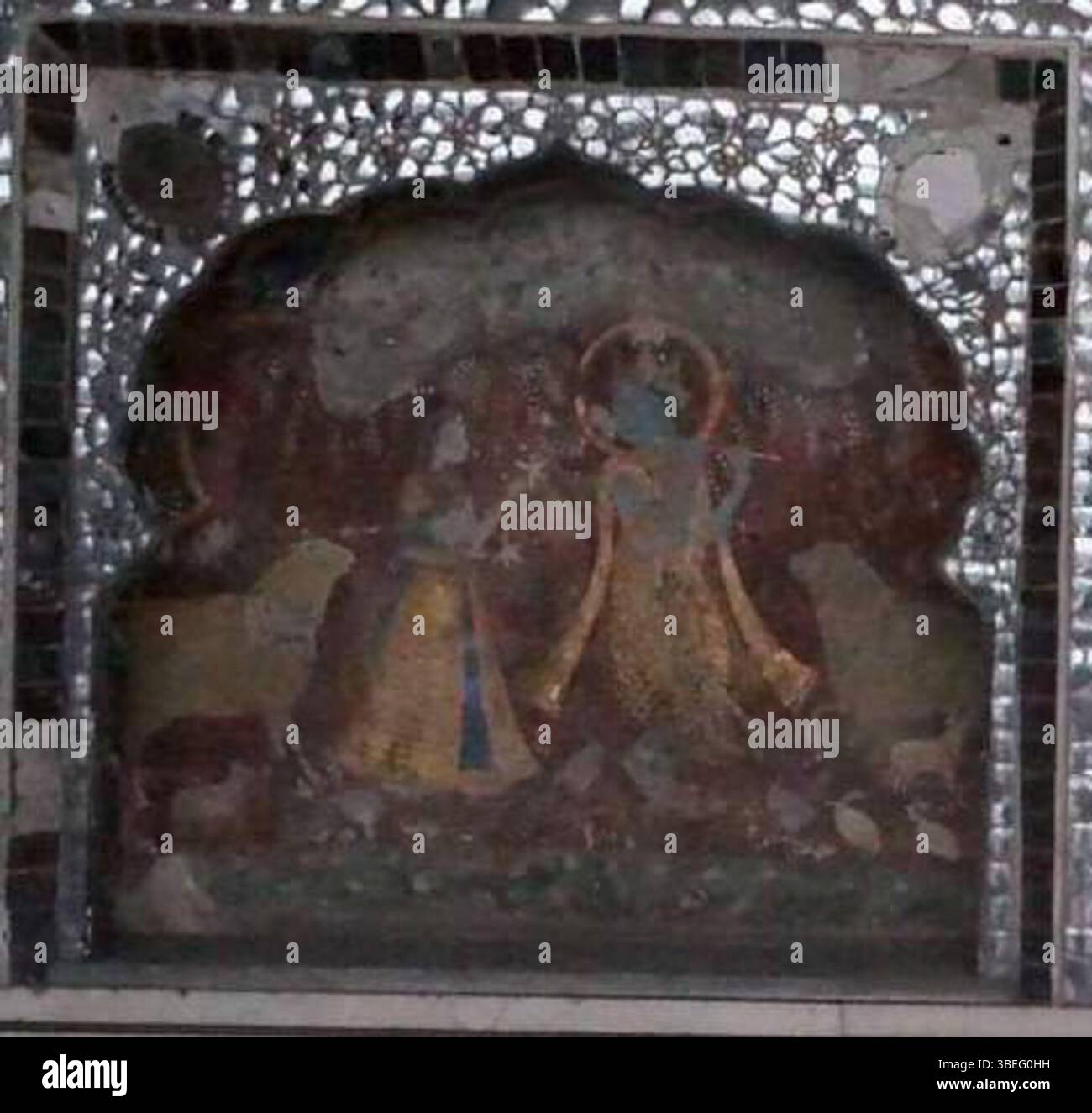 This early 19th-century fresco, painted in the Sheesh Mahal during Maharaja Ranjit Singh's reign ...