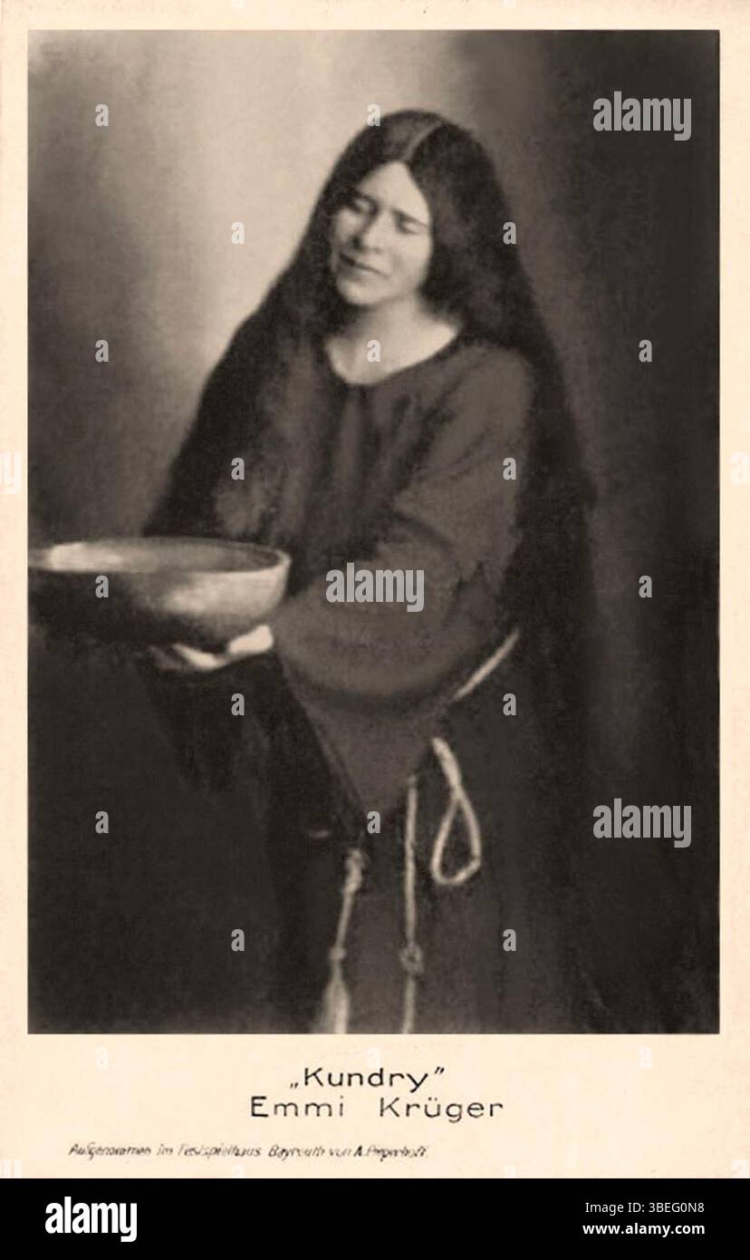 In this 1924-1925 performance, Emmy Krüger portrayed the role of Kundry ...