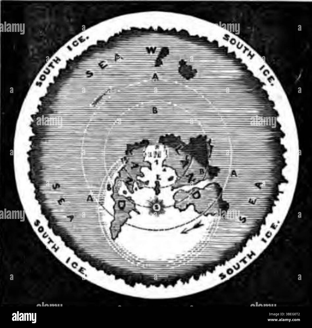 Flat earth disc Black and White Stock Photos & Images - Alamy