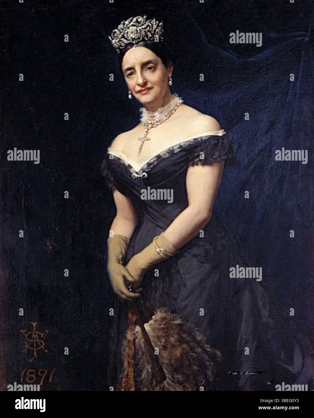 A portrait of Janetta Hughan, the second wife of the 7th Duke of ...
