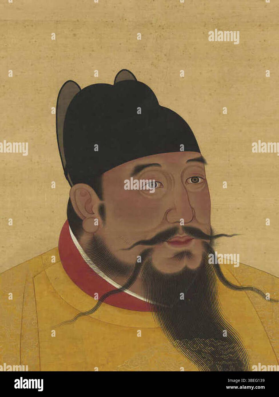 This close-up portrait of Emperor Chengzu (Yongle) from the Ming ...