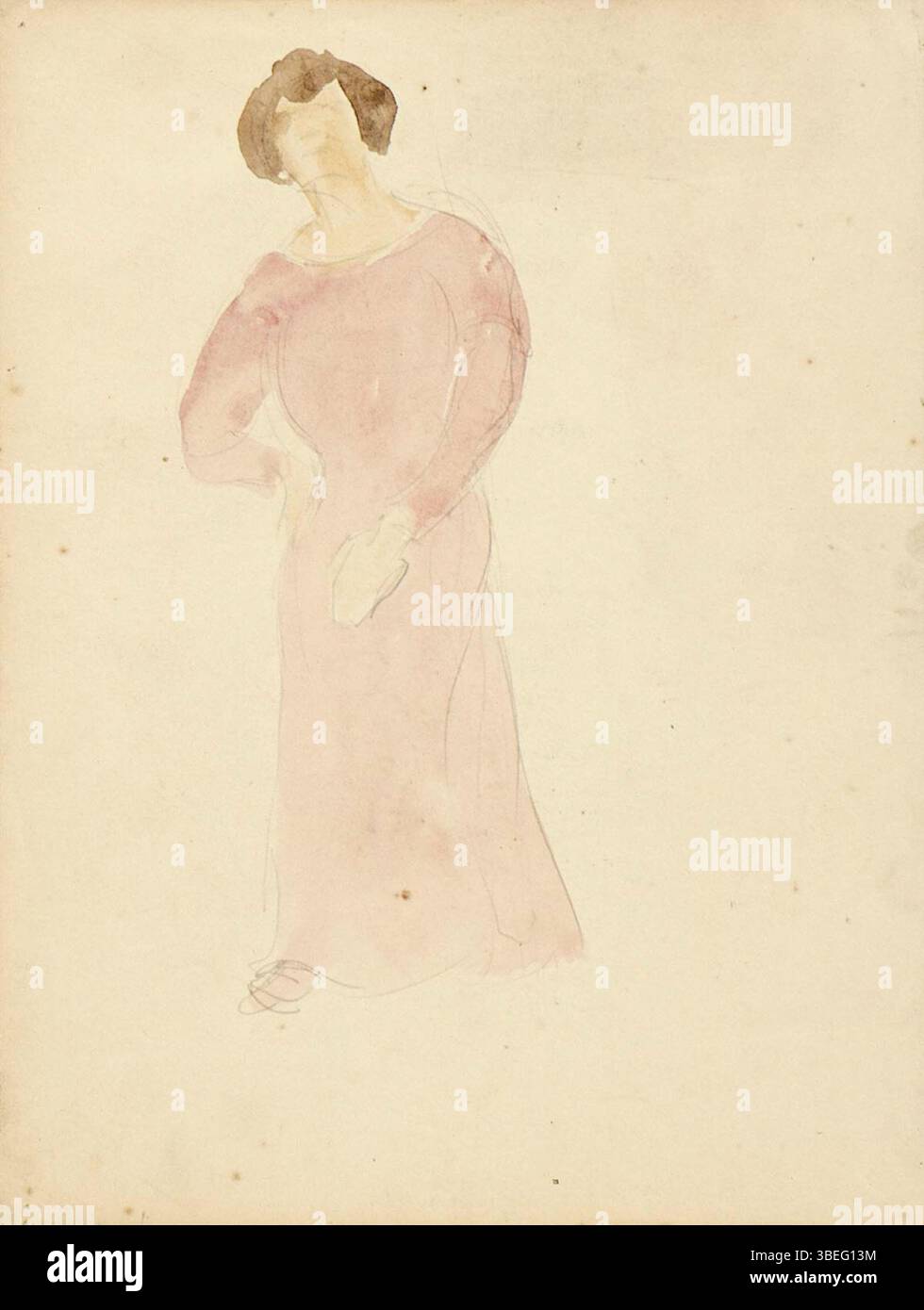 Theo van Doesburg's 1910 painting 'A Woman Standing with Arm Akimbo ...