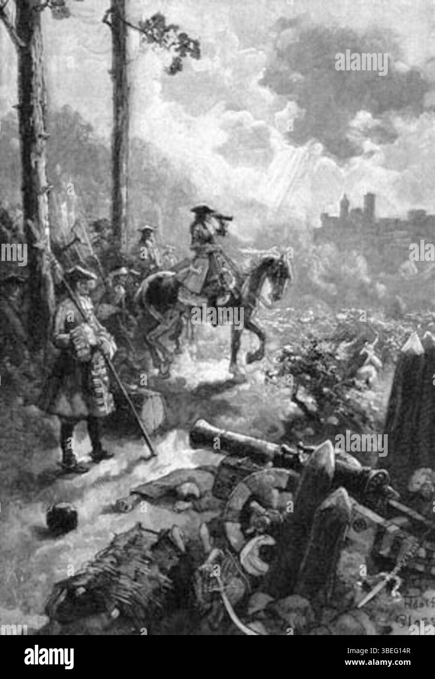 Eugene of Savoy (1663-1736), Imperial General, in the Battle of ...