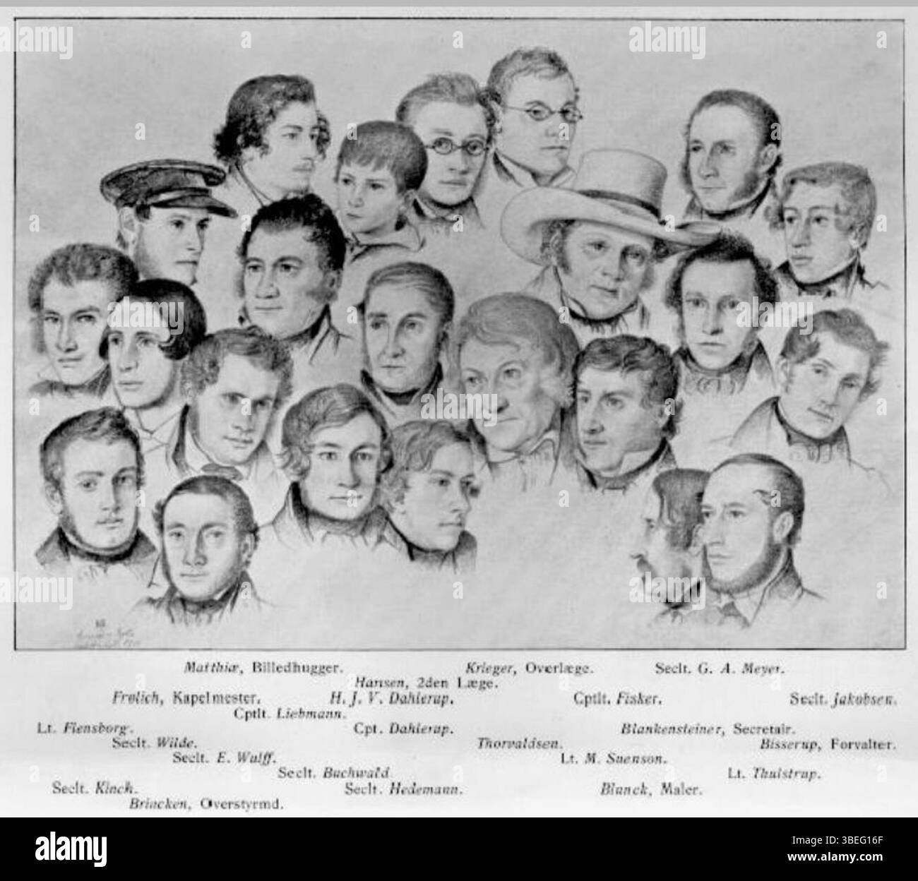 Ditlev Blunck's 1838 artwork depicts officers and artists aboard the ...