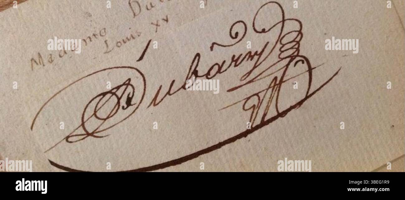 This is the signature of Jeanne Bécu, known as Madame du Barry, a ...