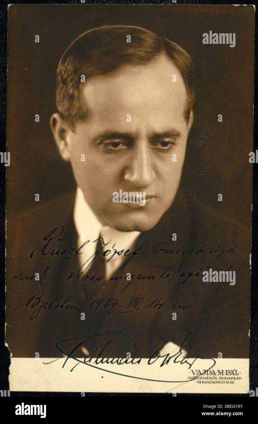 This portrait from 1928 depicts Kálmán Oszkár, a Hungarian opera singer ...