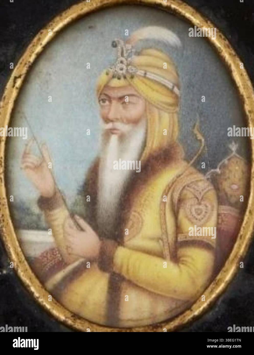 This 19th-century portrait of Maharaja Ranjit Singh is painted on ivory ...