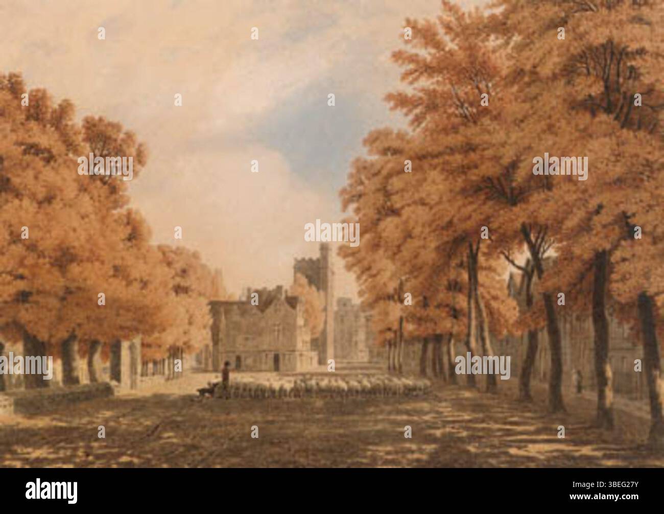 Artwork of St. Giles, Oxford, painted by William Turner (1789-1862 ...