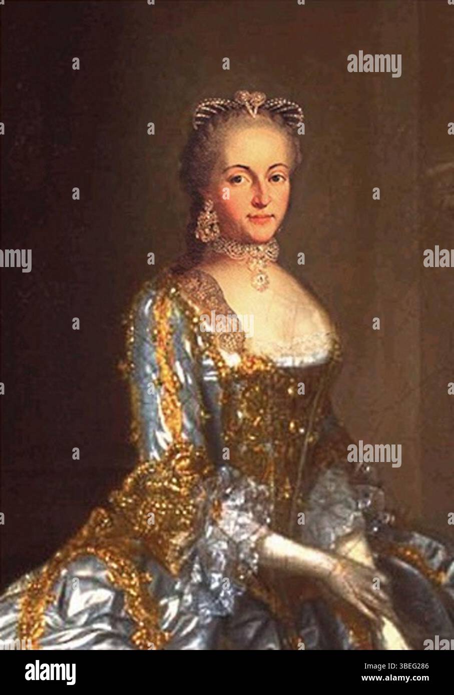 This digitally modified image is based on the portrait of Maria Josepha ...