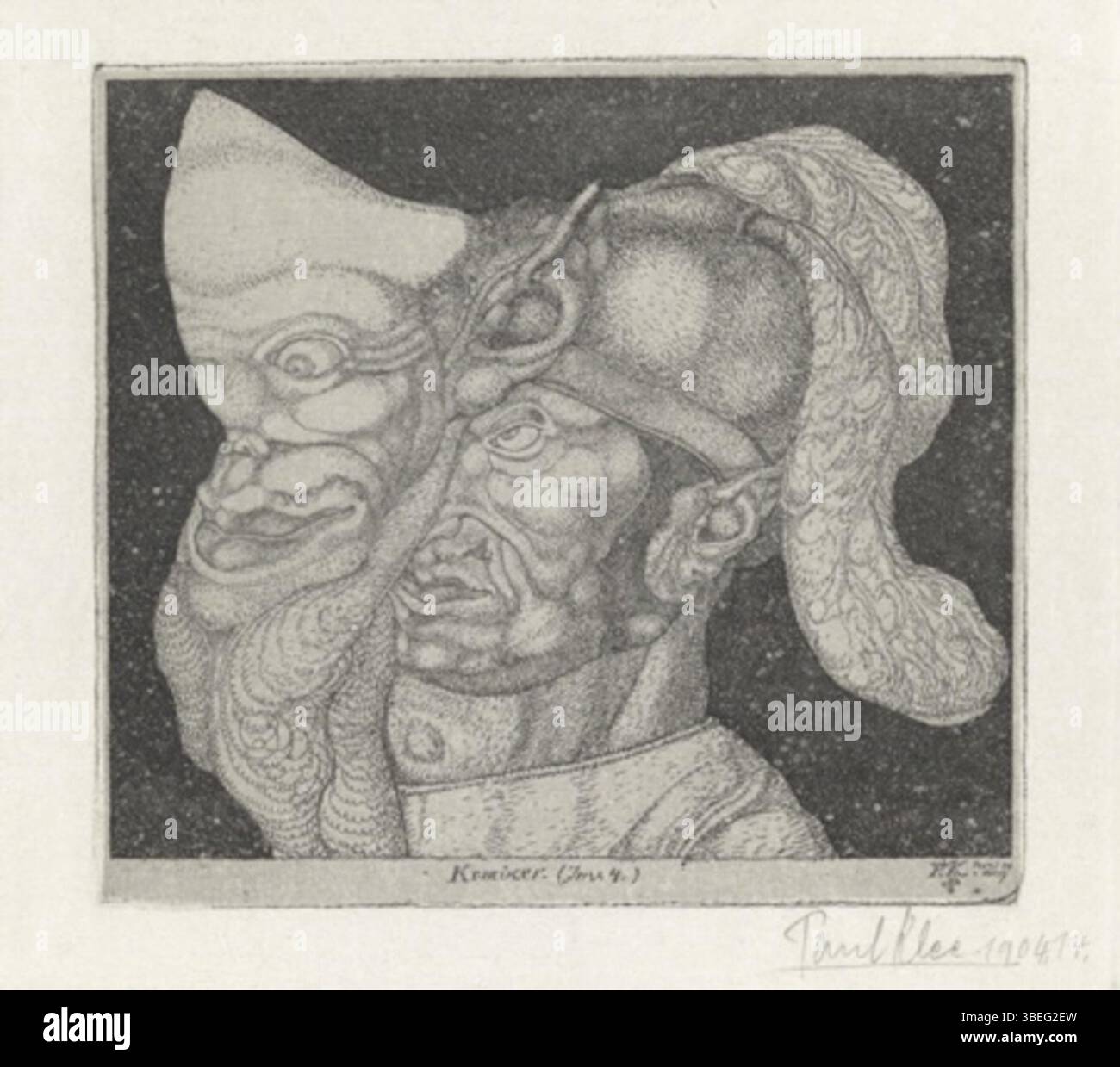 ‘Komiker’ ('Comedian') is a 1904 drawing by Paul Klee that portrays a ...