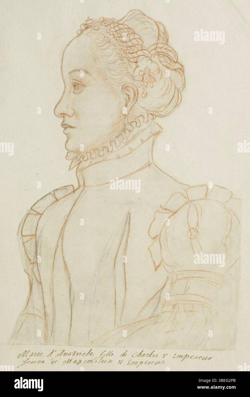 This 16th-century portrait shows Mary of Austria, wife of Emperor ...