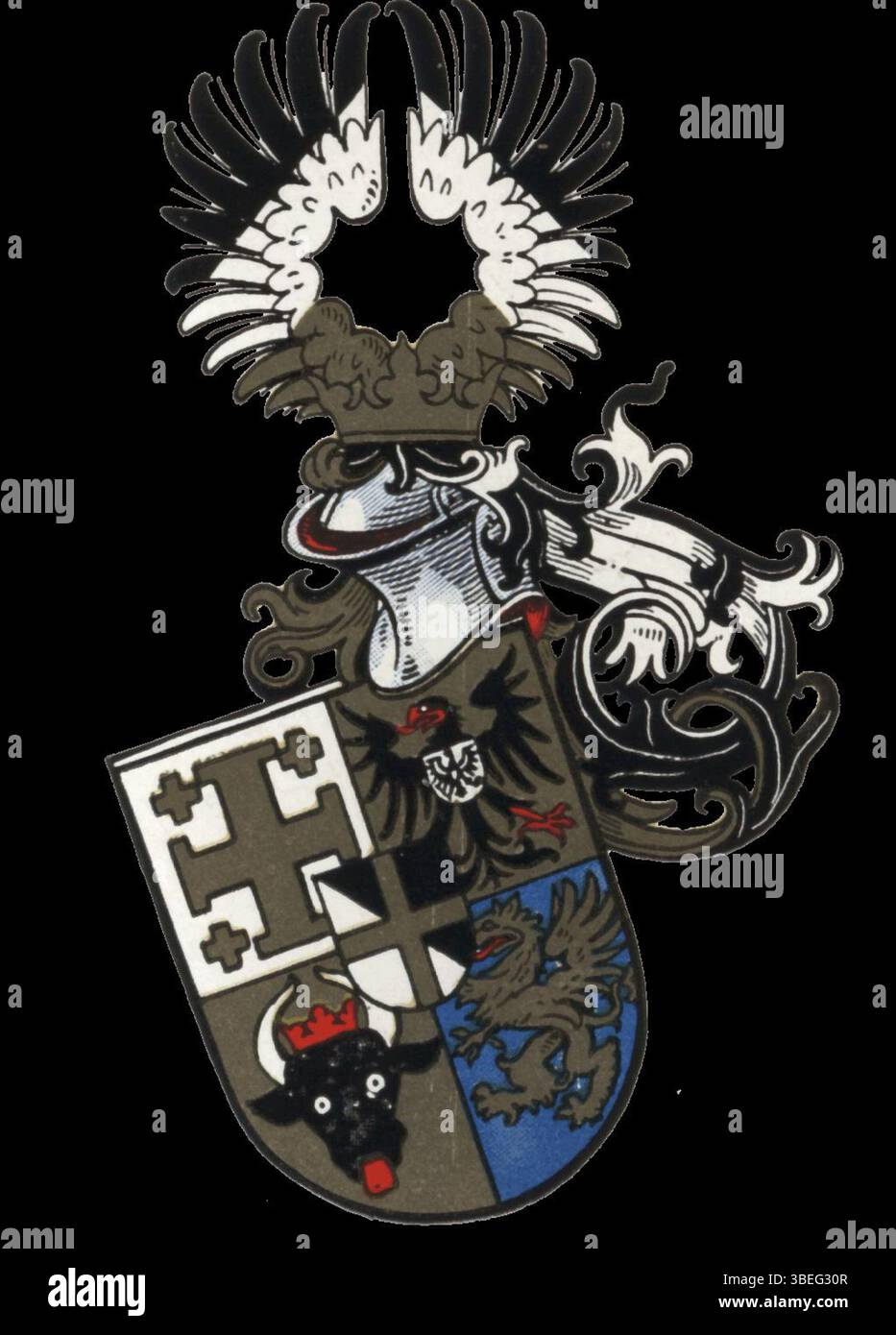 Coat of arms of the Rostocker Wingolfs, as shown in Michael Doeberl's ...