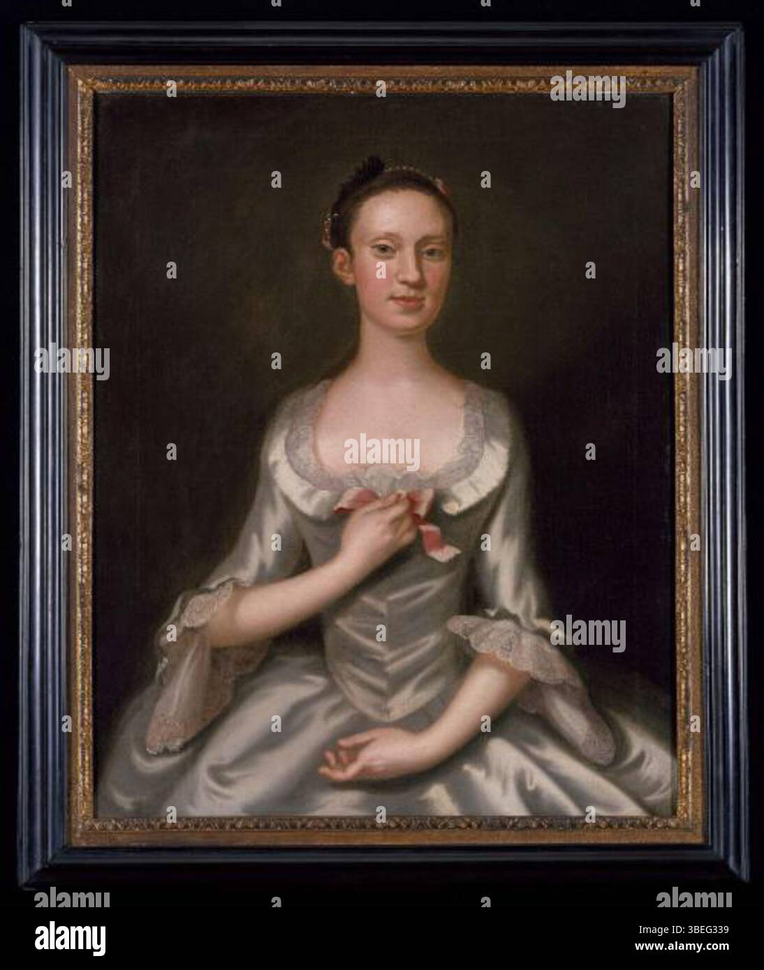 This portrait, attributed to John Wollaston the Younger, depicts Mary ...