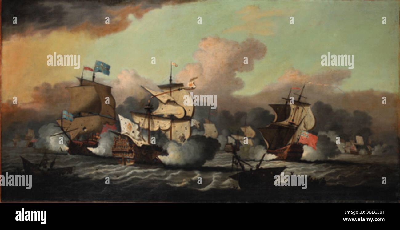 This 1692 painting by the School of Willem van de Velde the Elder ...