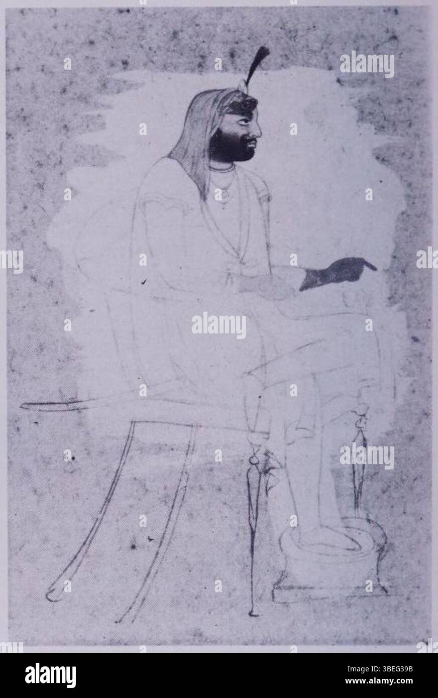 This 1840-1845 painting depicts Maharaja Sher Singh of the Sikh Empire ...