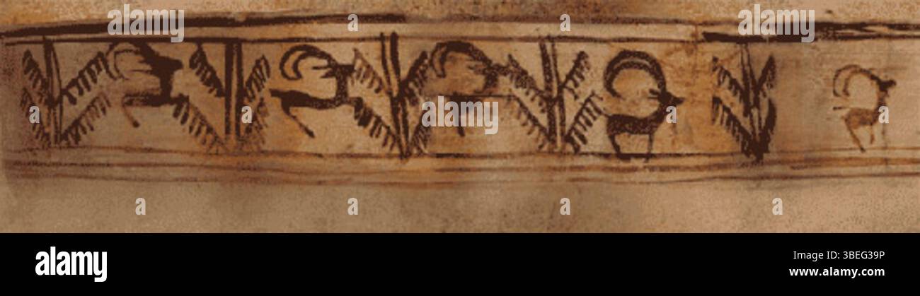 This painted goblet from Shahr-e Sukhteh, dated circa 3,200 BCE ...