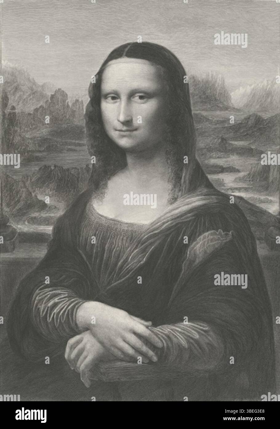 This reproduction of Leonardo da Vinci’s iconic Mona Lisa, created by ...