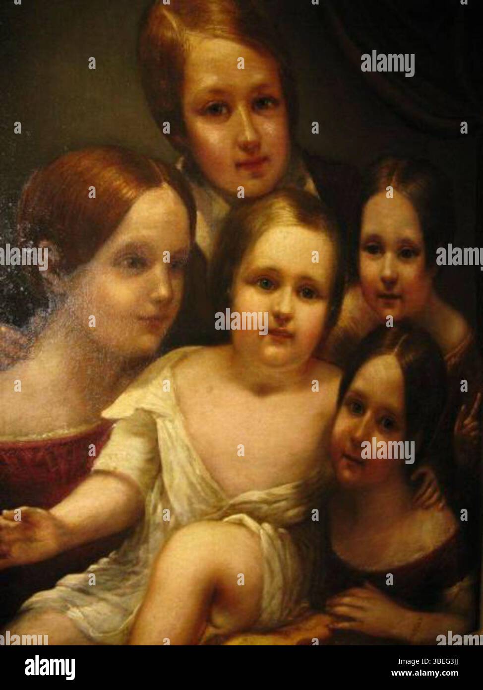 A painting titled 'The Schuchardt Children' circa 1850, depicting ...