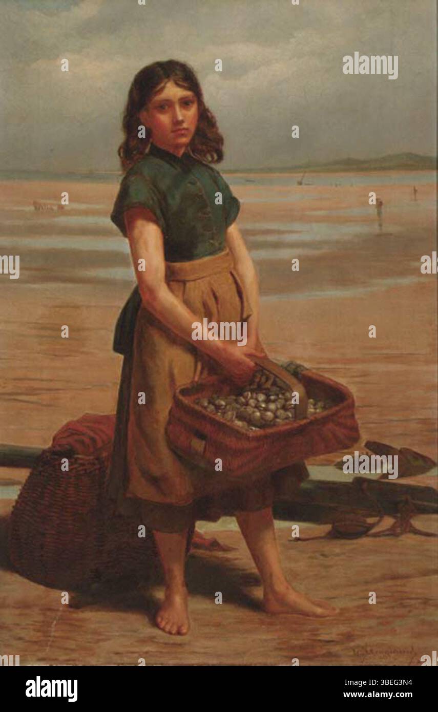 William Henry Longmaid’s 'The Clam Gatherer' portrays a figure ...