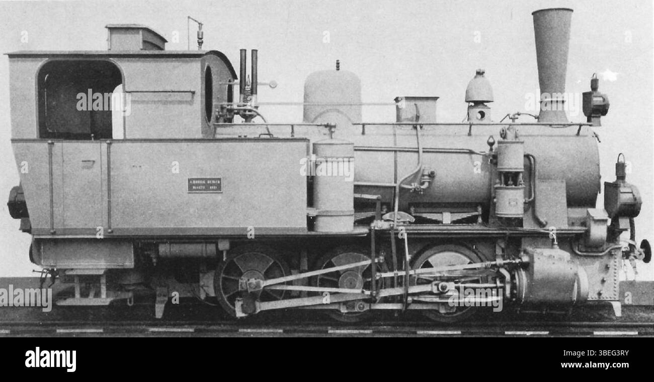 This factory photo from Borsig shows the WEG 1s to 3s locomotives, built circa 1905. These steam ...