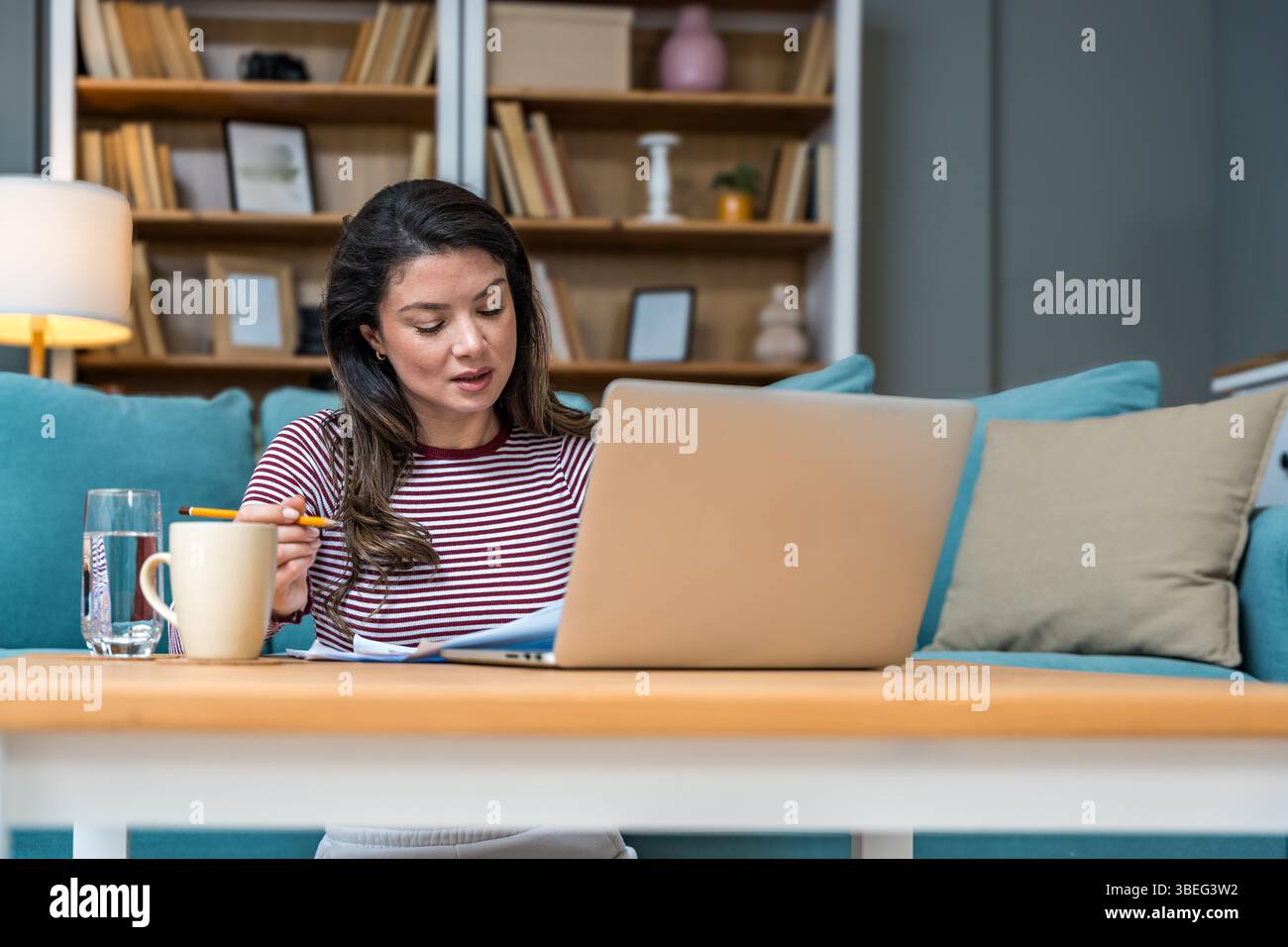 Young woman freelance worker small startup company business owner ...