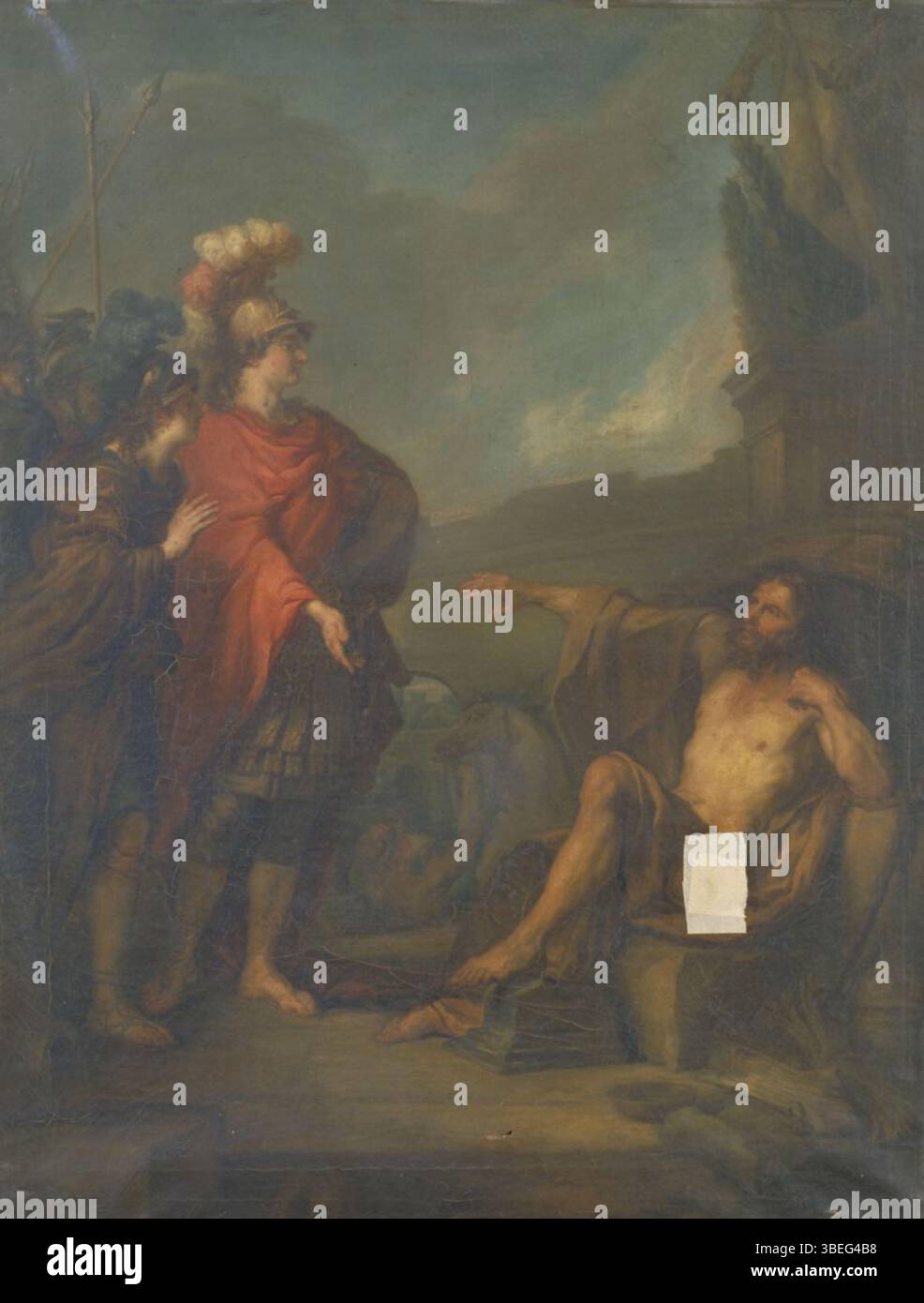 Artwork by Claude Sévin from 1776, titled 'Alexandre et Diogène', held ...