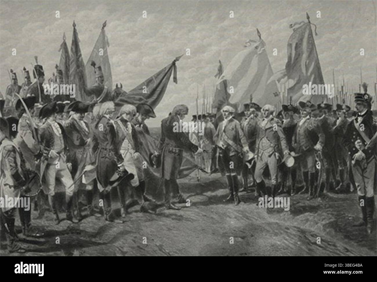 Engraving by the Illman Brothers around 1870 depicting the 1781 ...
