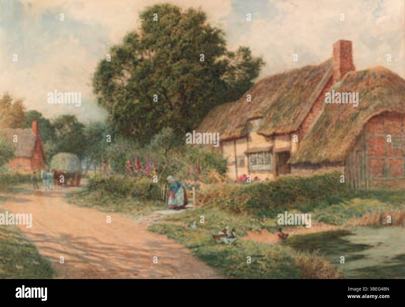 Arthur Claude Strachan's painting 'Waiting for the Haycart' (1865–1938 ...