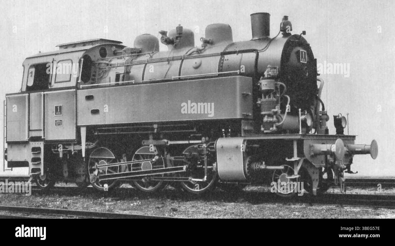 This circa 1935 photograph shows the Borsig locomotive model BStB 1-4 ...